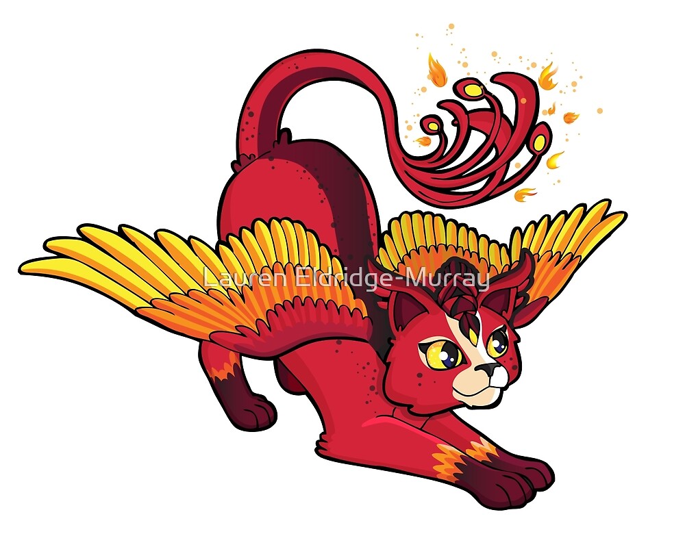 "Phoenix Cat" by Lauren Eldridge-Murray | Redbubble