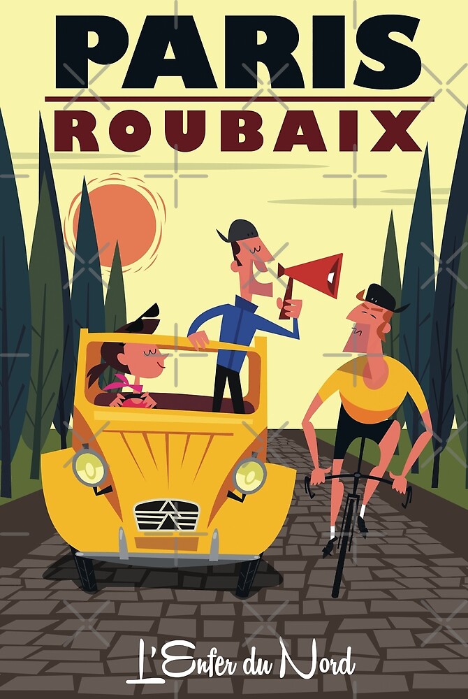 "Paris-Roubaix poster" by Gary Godel | Redbubble