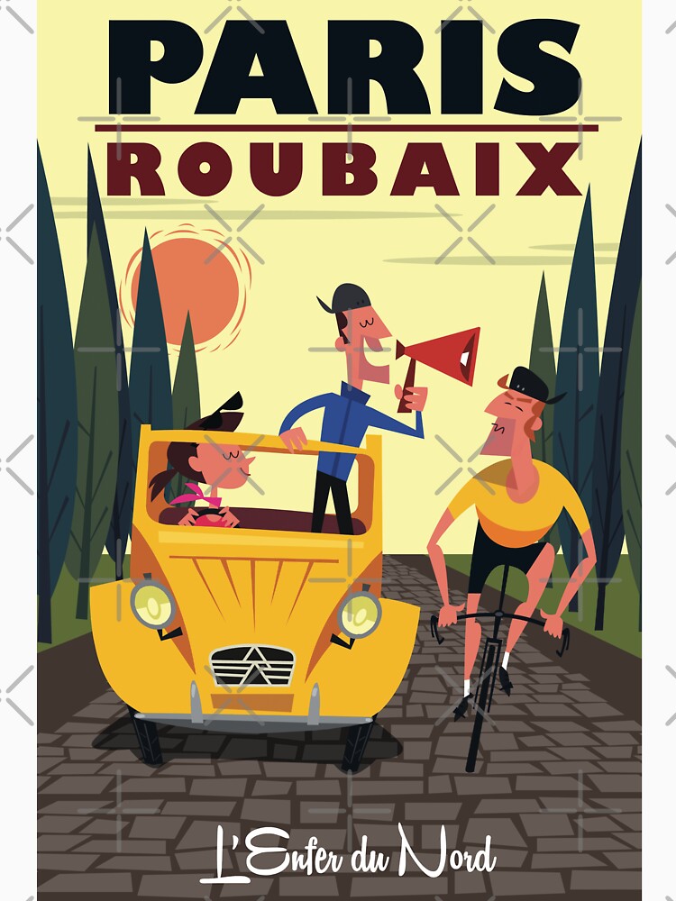 "Paris-Roubaix poster" T-shirt for Sale by GAGodel | Redbubble | paris ...