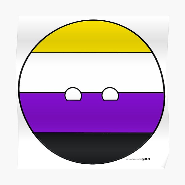 "Non-Binary Face" Poster by LGBTQIACOMIX | Redbubble