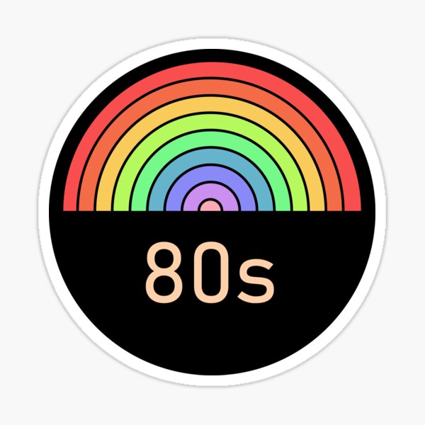 "Retro rainbow 80s" Sticker for Sale by daniellegeelen | Redbubble