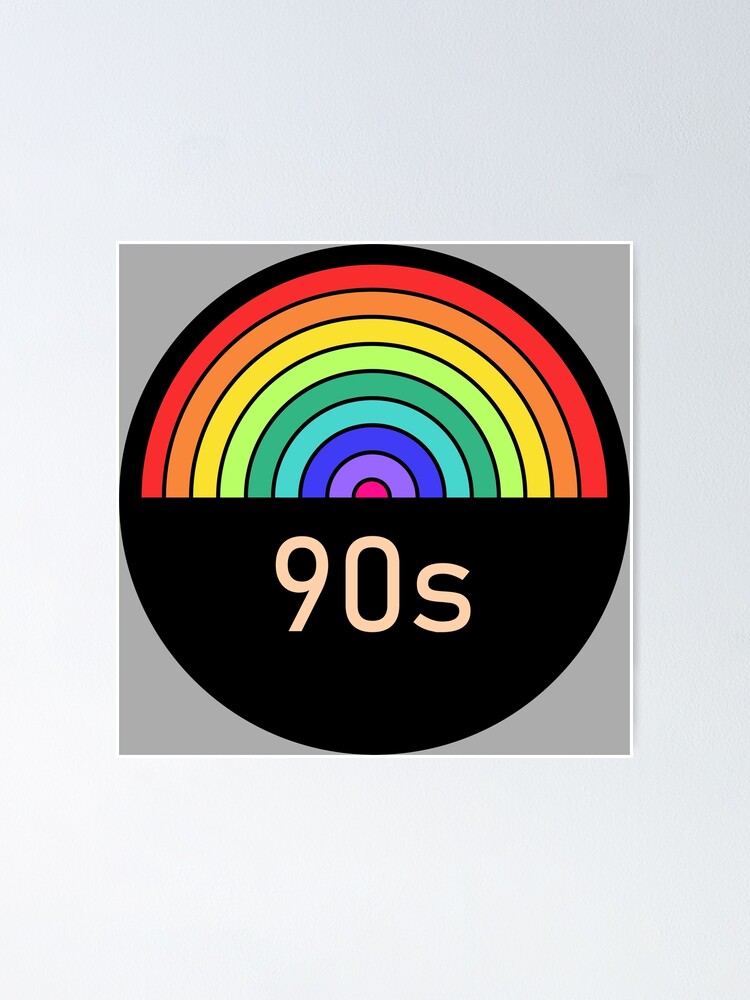 "Retro rainbow 90s" Poster for Sale by daniellegeelen | Redbubble