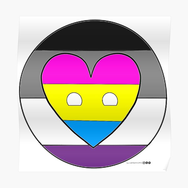 "Asexual Panromantic face" Poster by LGBTQIACOMIX | Redbubble