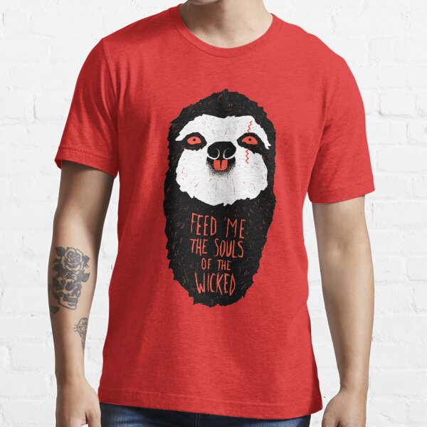 "Evil Sloth" T-shirt for Sale by RonanLynam | Redbubble | sloth t ...