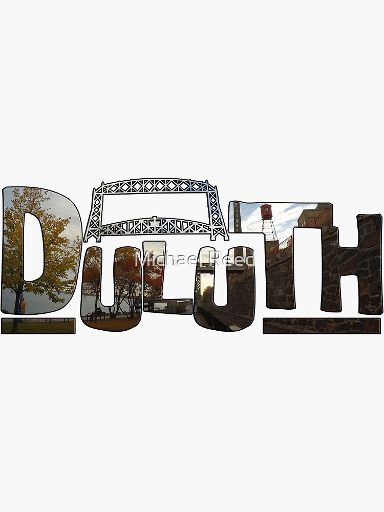 "Duluth with Aerial Lift Bridge (Lakewalk)" Sticker for Sale by gorff ...