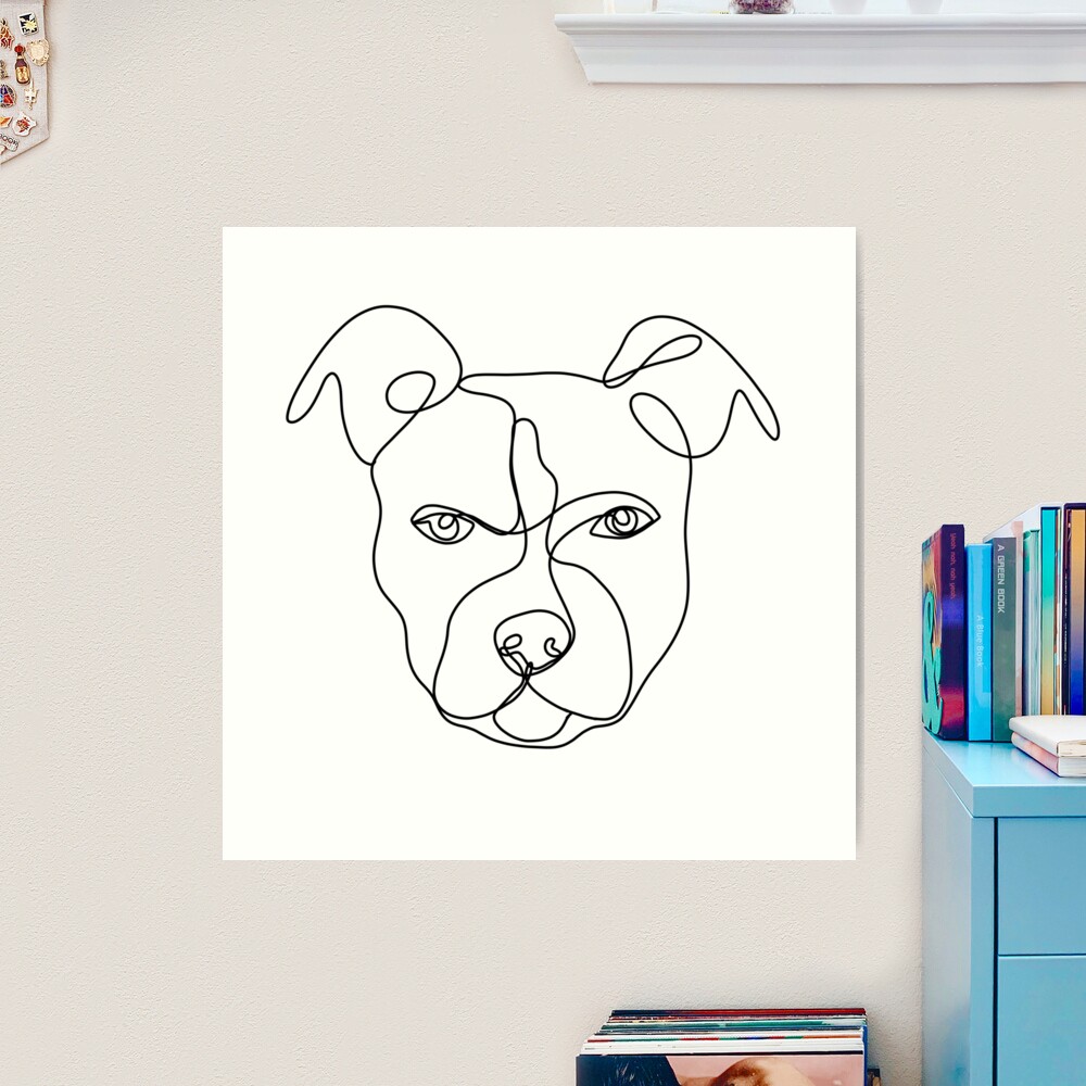 Pitbull Line Drawings