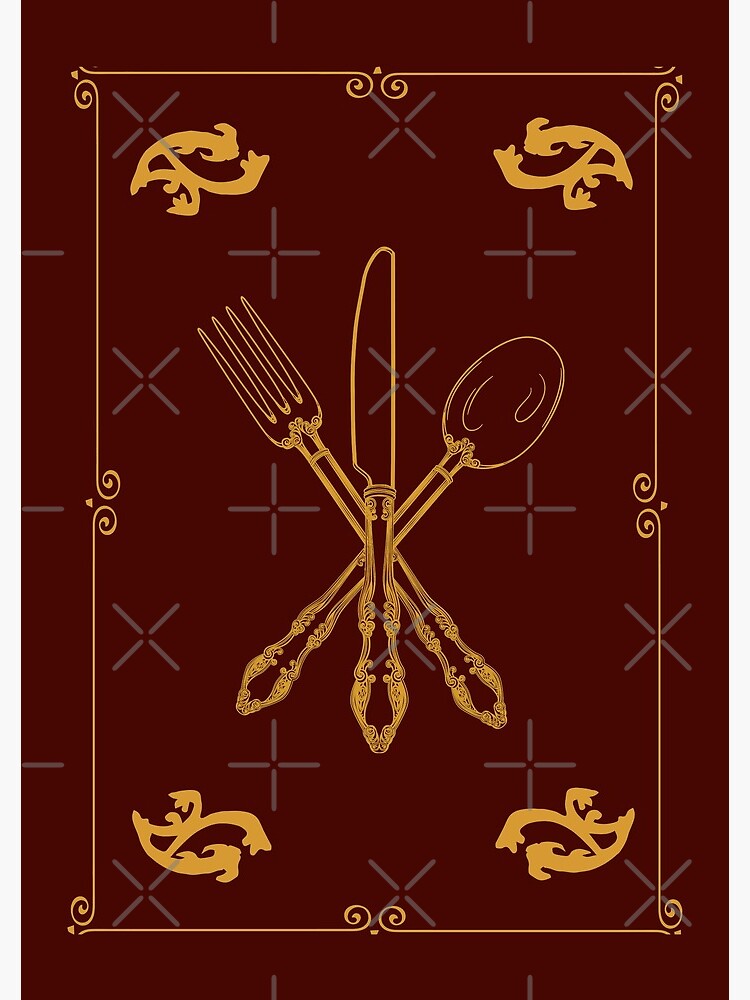 "Just Add Magic Utensils Gold with Border" Spiral Notebook for Sale by ...