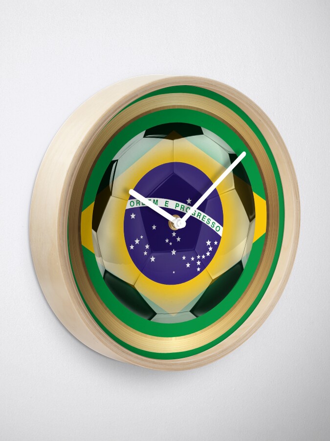 "Brazil Soccer Ball " Clock for Sale by Gravityx9 | Redbubble