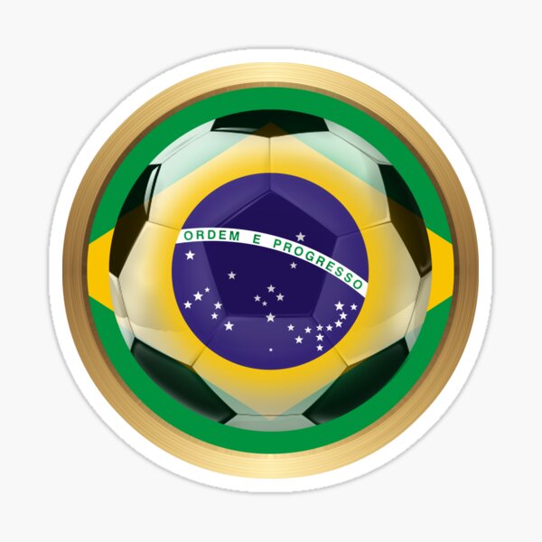 "Brazil Soccer Ball " Sticker by Gravityx9 | Redbubble
