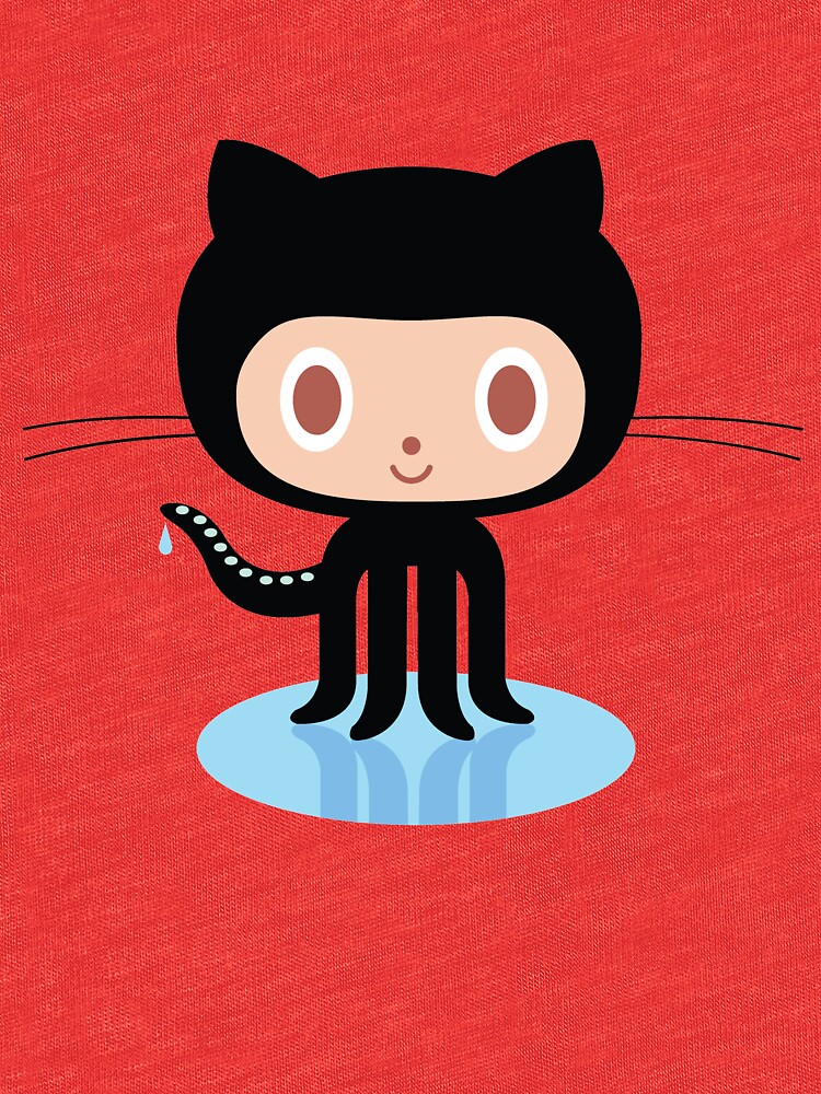 Github octocat" T-shirt by cadcamcaefea | Redbubble