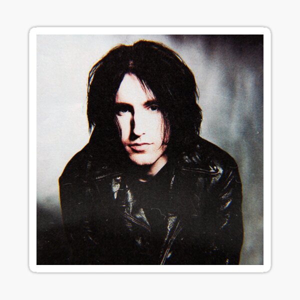 "90s Goth Rock Trent NIN Edit 3" Sticker for Sale by coma-x-white ...