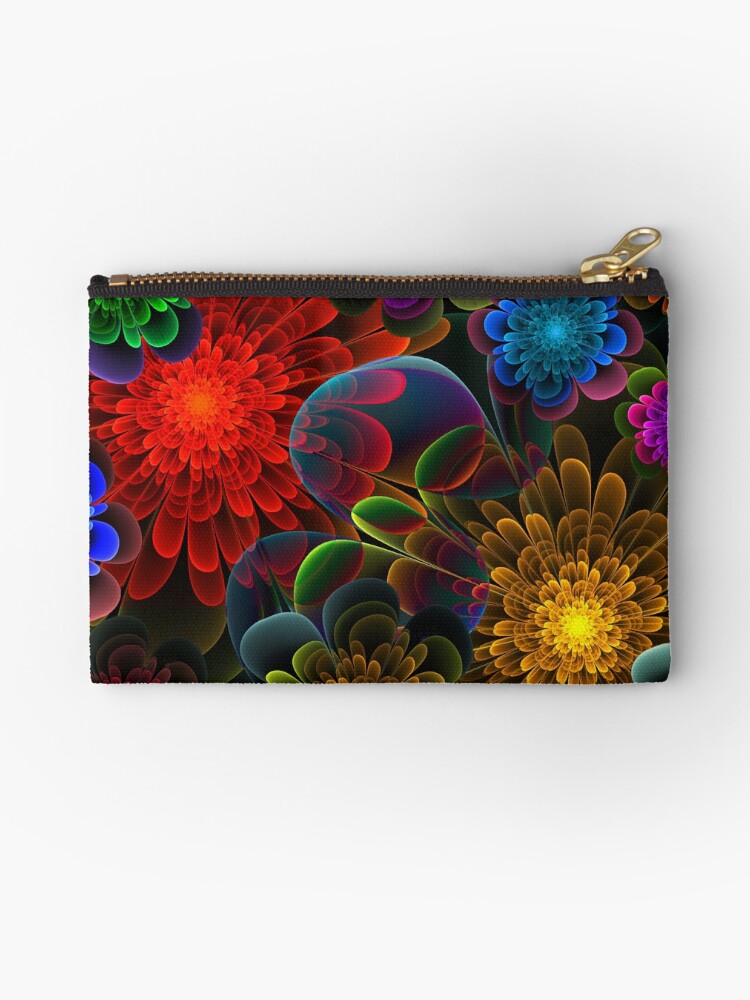 "Fractal Bouquet" Zipper Pouch by lyle58 | Redbubble