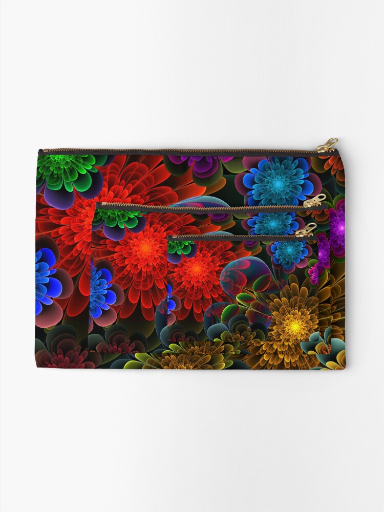 "Fractal Bouquet" Zipper Pouch by lyle58 | Redbubble