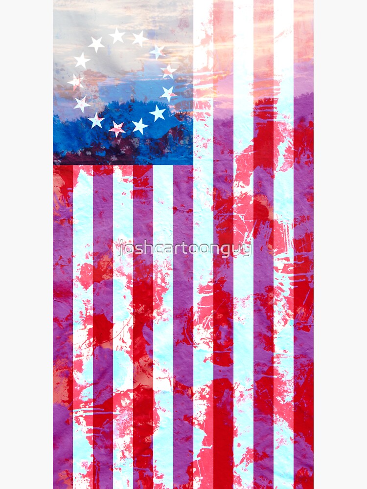 "Betsy Ross American Flag - Vertical" Sticker by joshcartoonguy | Redbubble