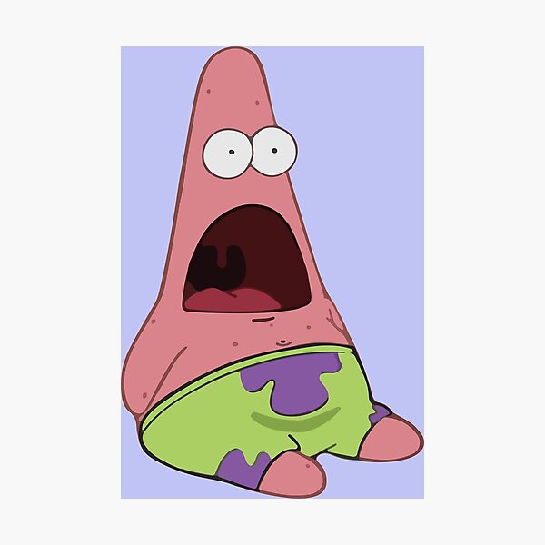"Patrick Surprised Meme" Photographic Print by one-lonely-boy | Redbubble