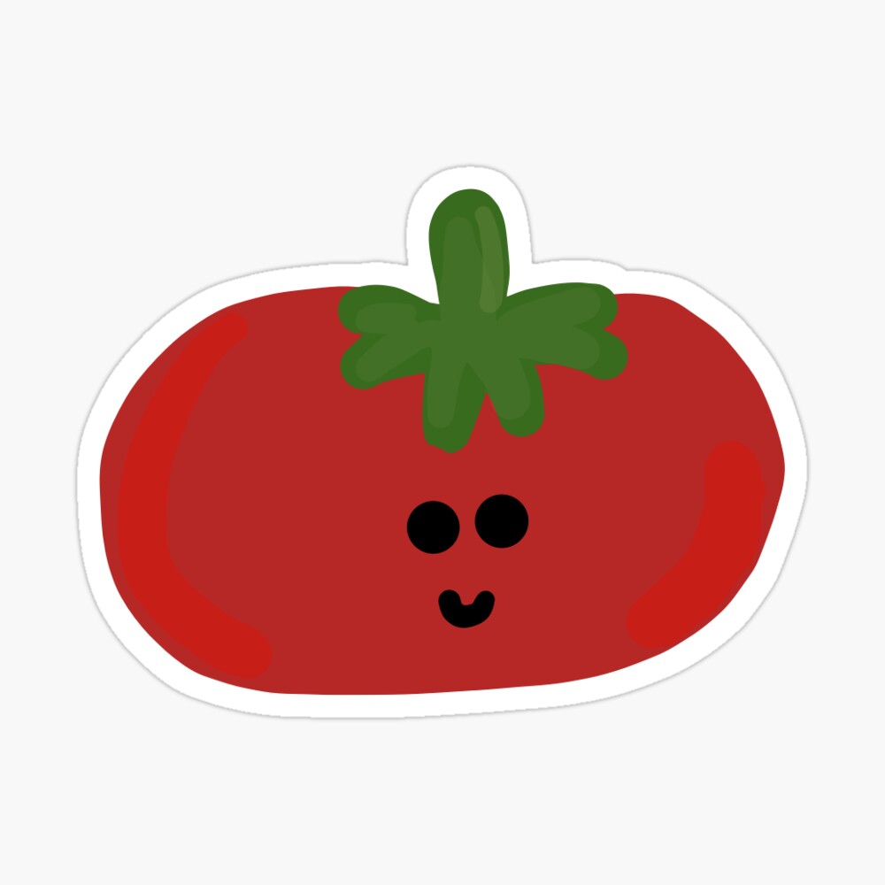 Cute Cartoon Tomato Drawing Sticker Zazzle