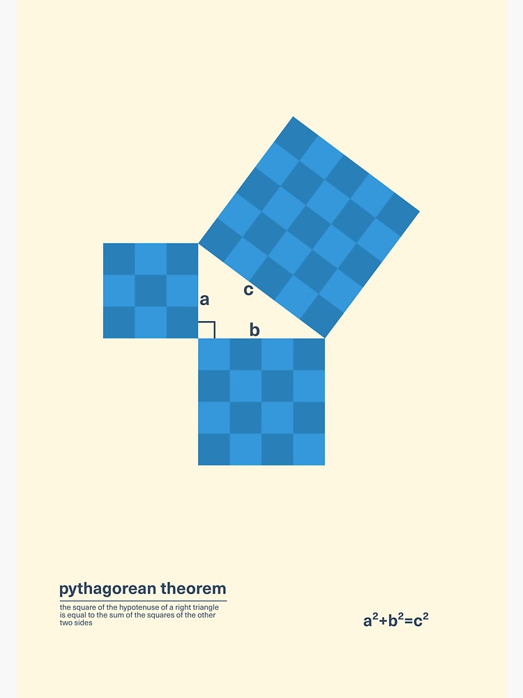 "Pythagorean Theorem" Sticker by linesandcolors | Redbubble