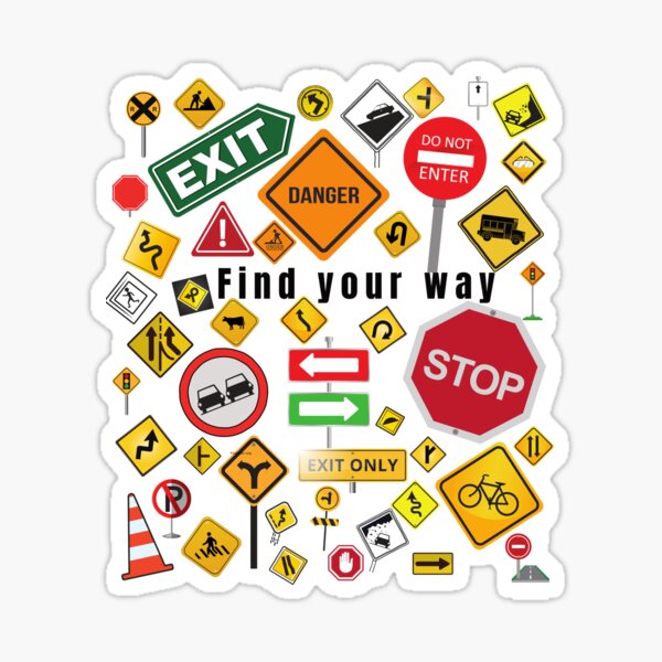 "Find your way" Sticker by topcamisa | Redbubble
