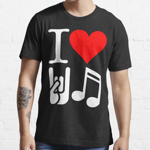 "I Love Rock N Roll " T-shirt for Sale by Technoir | Redbubble | i love ...