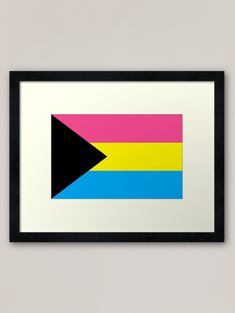 Demi Pansexual Pride Flag Framed Art Print For Sale By Disneyfanatic23 Redbubble