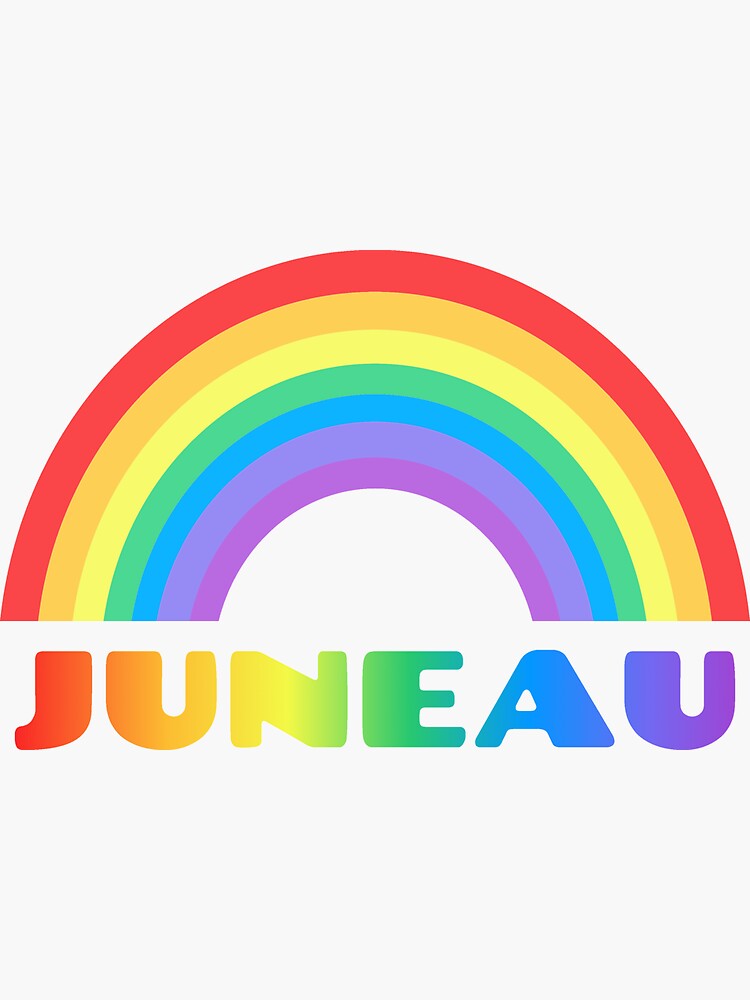 "Juneau LGTB Pride Rainbow" Sticker for Sale by NellexDesign | Redbubble