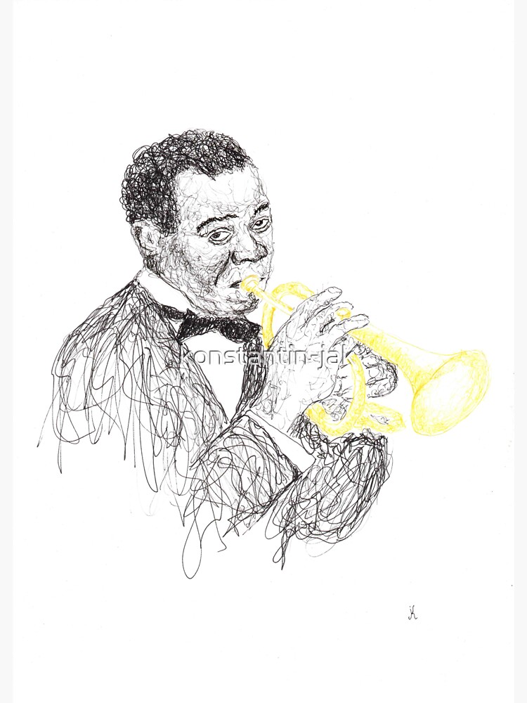 "Louis Armstrong" Sticker for Sale by konstantin-jak | Redbubble