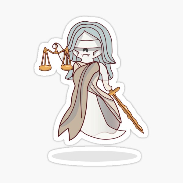 "Ghostly Lady Justice" Sticker for Sale by Mrsmauve | Redbubble