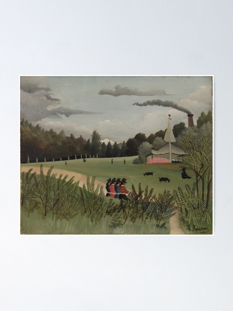 "Henri Rousseau. Landscape and Four Young Girls, 1895." Poster by ...