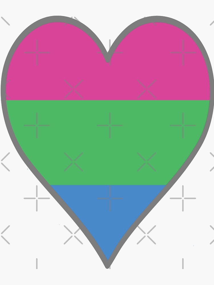 "Poly Pride Flag - Gray" Sticker by F-PhantomArt | Redbubble