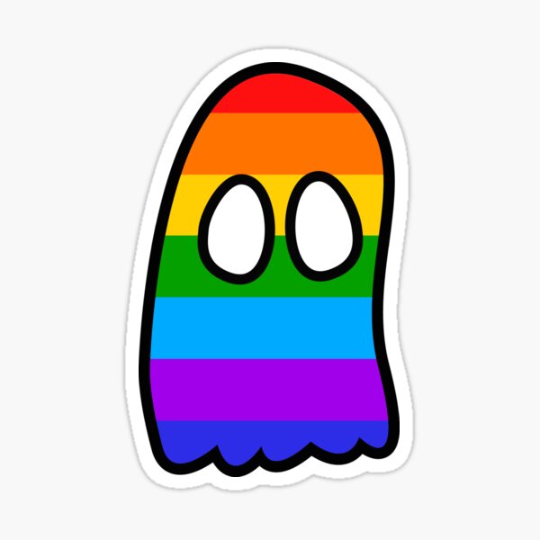 "Bold Pride Ghost" Sticker by nocluekid | Redbubble