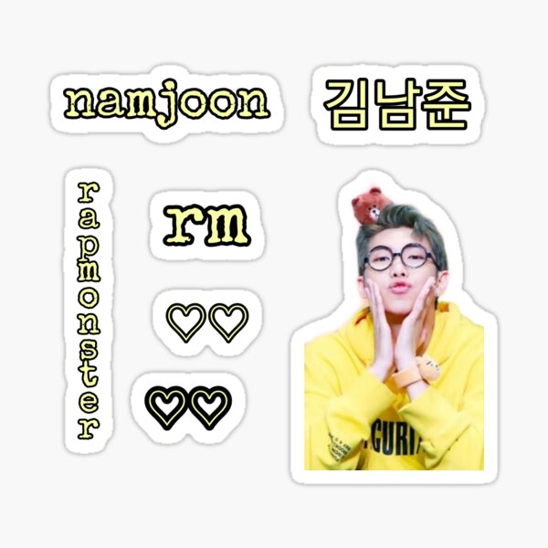 "BTS RM Rap Monster" Sticker for Sale by straykings | Redbubble