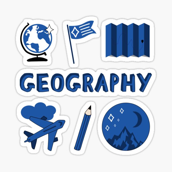 "Blue Geography School Subject Sticker Pack" Sticker by The-Goods ...