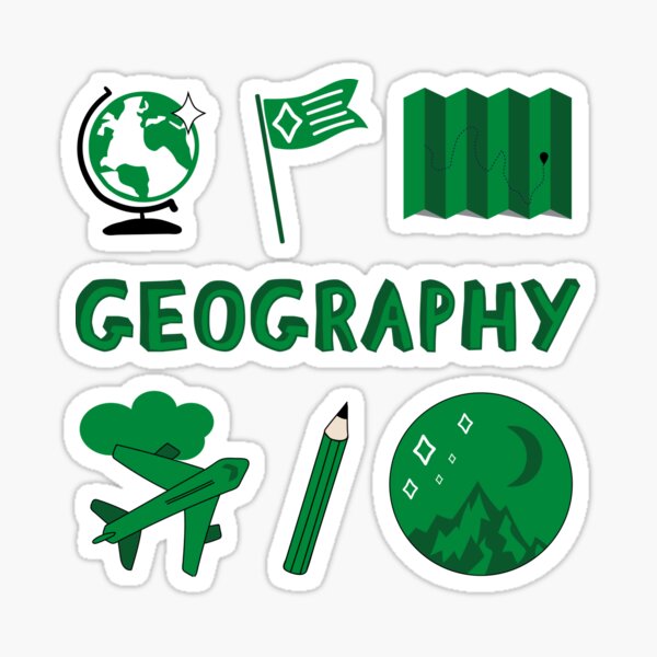 "Kelly Green Geography School Subject Sticker Pack" Sticker by The ...