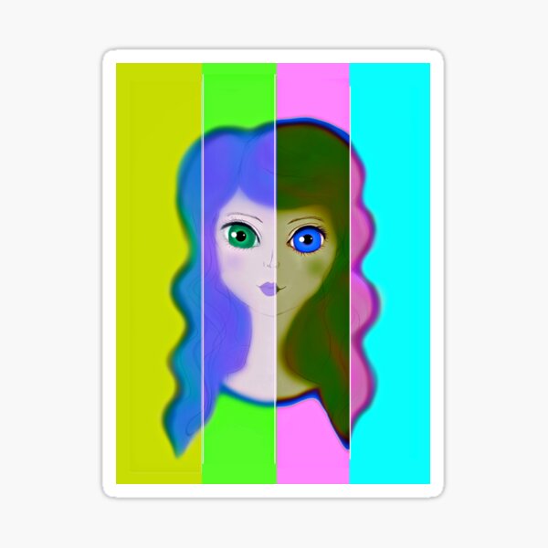 "The Many Faces of Missy" Sticker by mushroom13art | Redbubble