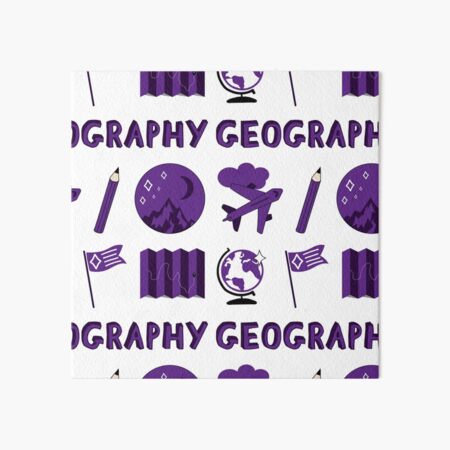 "Purple Geography School Subject Sticker Pack" Art Board Print by The ...