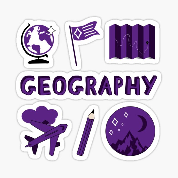 "Purple Geography School Subject Sticker Pack" Sticker for Sale by The ...