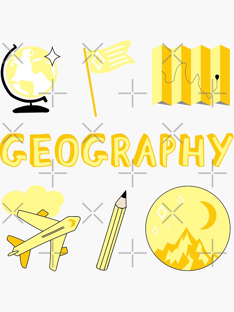 "Light Yellow Geography School Subject Sticker Pack" Sticker for Sale ...