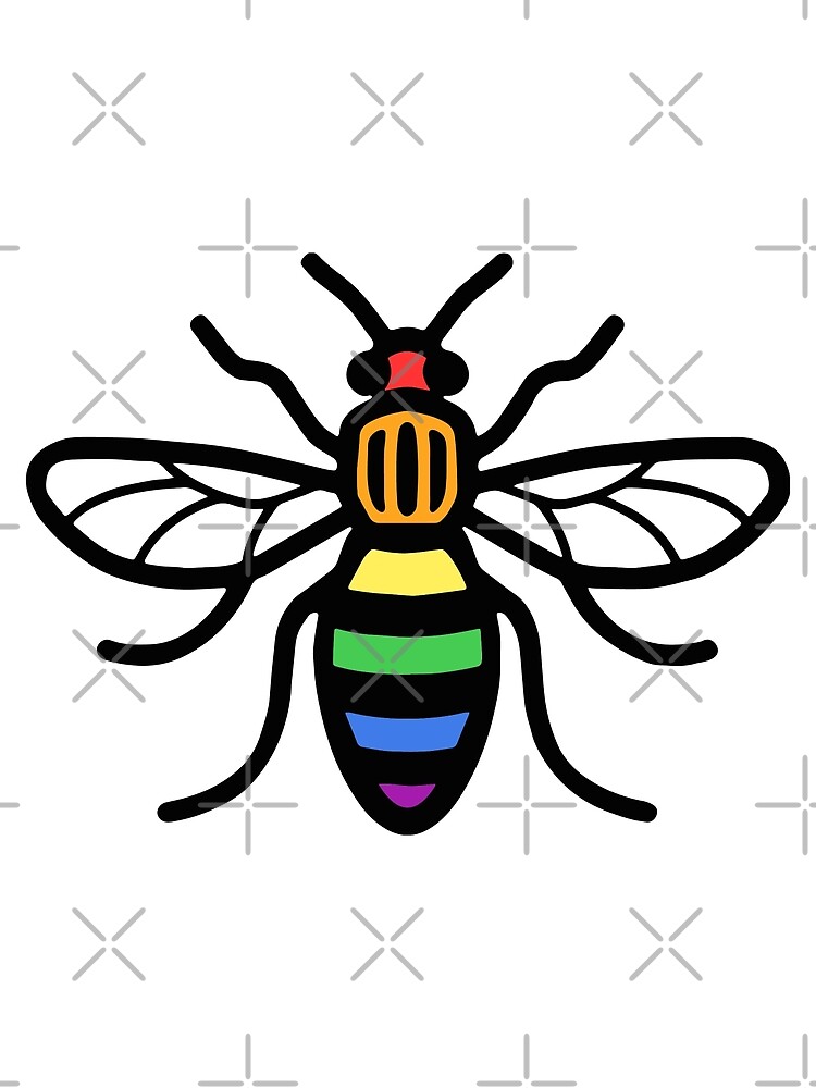"MANCHESTER RAINBOW WORKER BEE" Postcard for Sale by MonkeySame | Redbubble