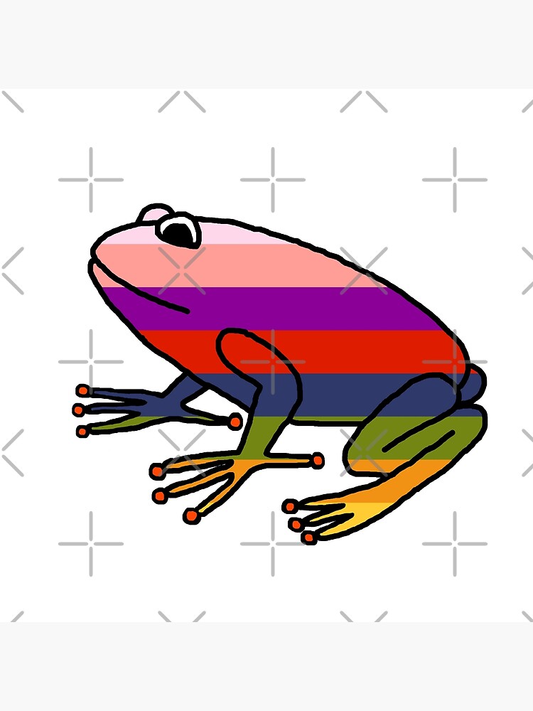 "Rainbow Frog on a transparent background" Poster by ellenhenry | Redbubble