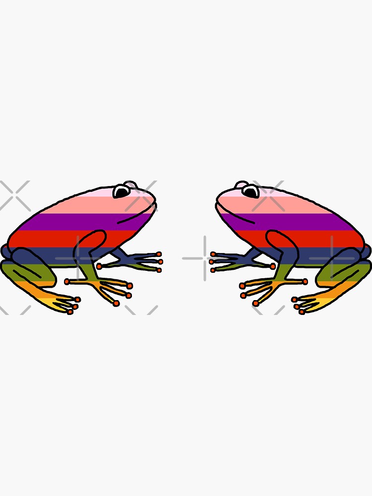 "Rainbow Frog on a transparent background" Sticker for Sale by ...