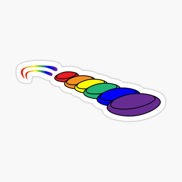 "Rainbow Frisbee" Sticker for Sale by AnnbleBee | Redbubble