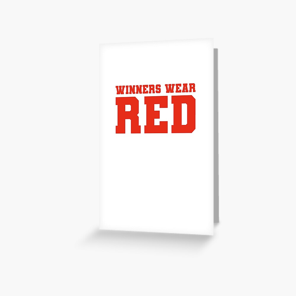 "Winners Wear Red Team Spirit Game Competition Color War" Greeting Card ...