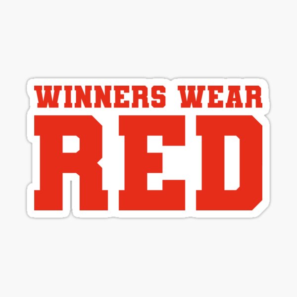 "Winners Wear Red Team Spirit Game Competition Color War" Sticker for ...