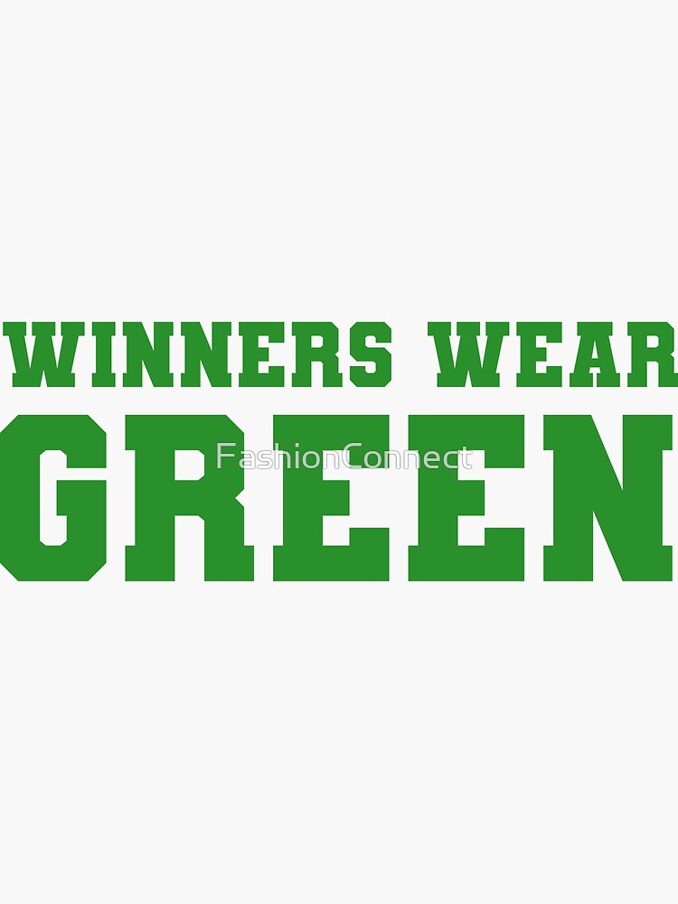 "Winners Wear Green Team Spirit Game Competition Color War" Sticker by ...