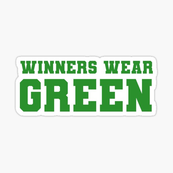 "Winners Wear Green Team Spirit Game Competition Color War" Sticker by ...