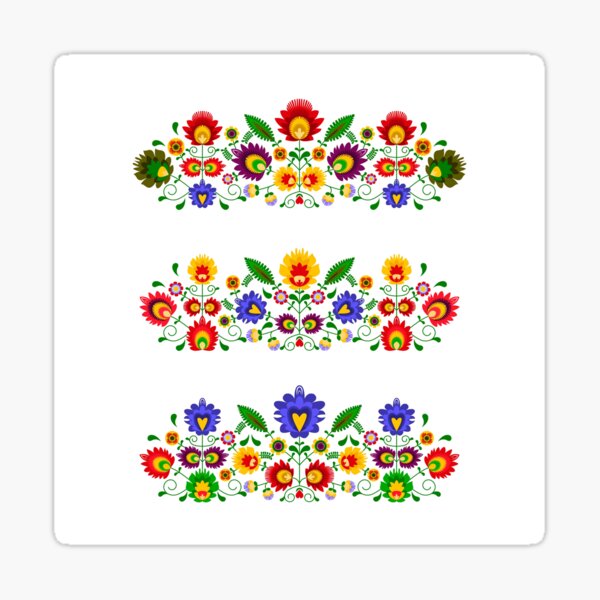 "MEXICAN FLORAL SEAMLESS MODERN ABSTRACT" Sticker for Sale by edleon ...