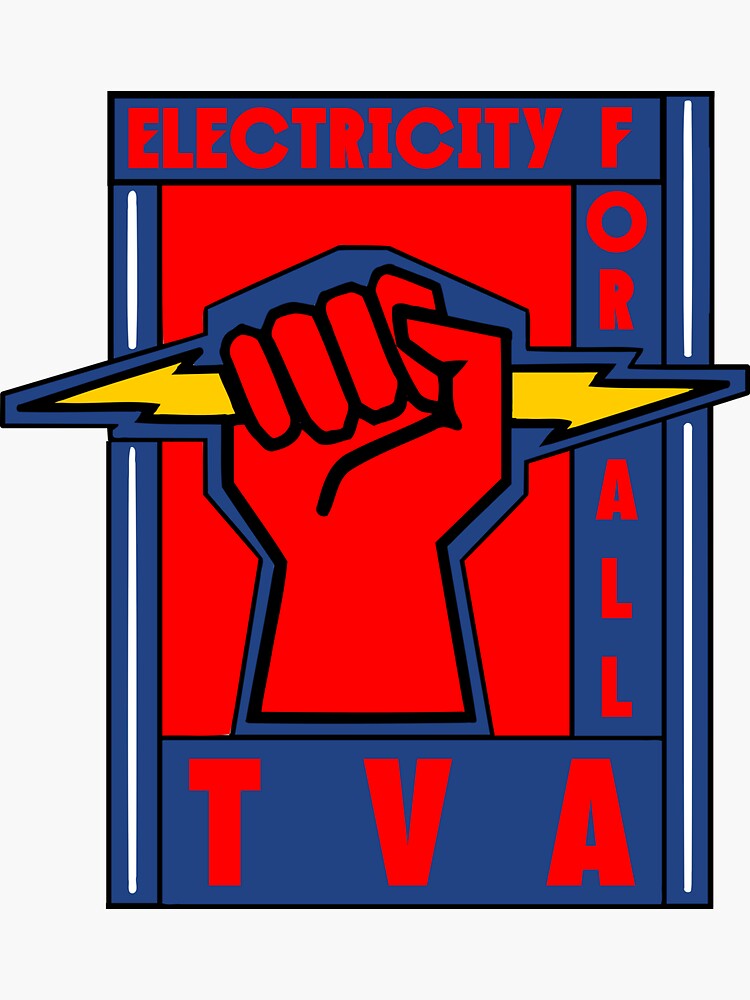 "TVA-New Deal Patriotic Poster" Sticker by rwterry | Redbubble