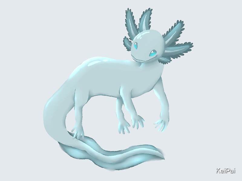 "Blue Axolotl" by KeiPai | Redbubble