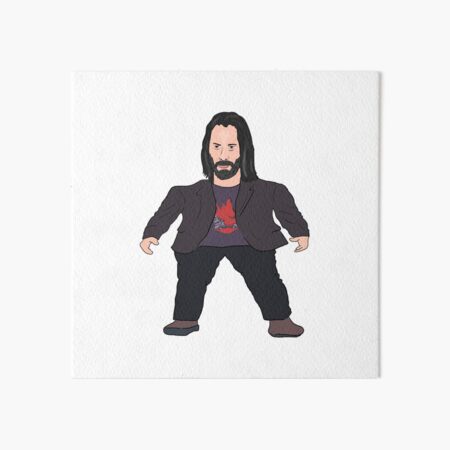 "Mini Keanu Reeves Meme" Art Board Print for Sale by Barnyardy | Redbubble