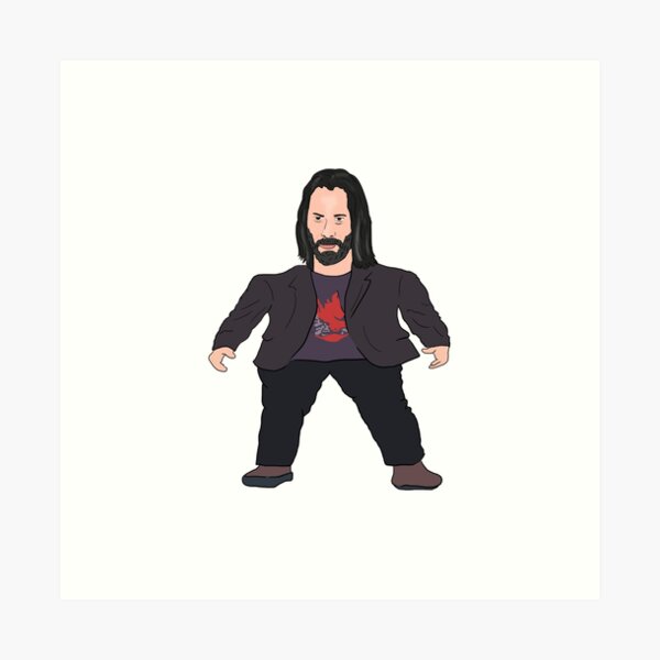 "Mini Keanu Reeves Meme" Art Print by Barnyardy | Redbubble